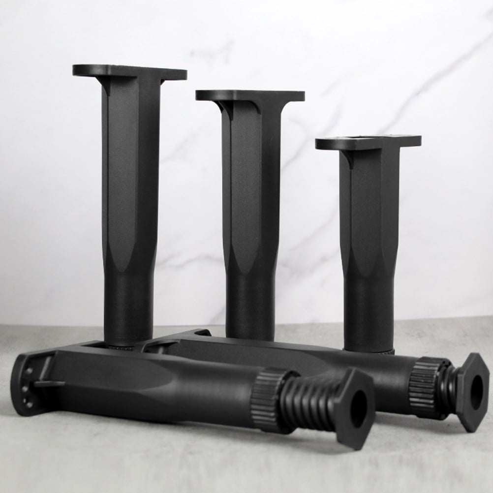 HEMOTON 4 Pcs Bed Frames Adjustable Support Feet Center Leg Black ...