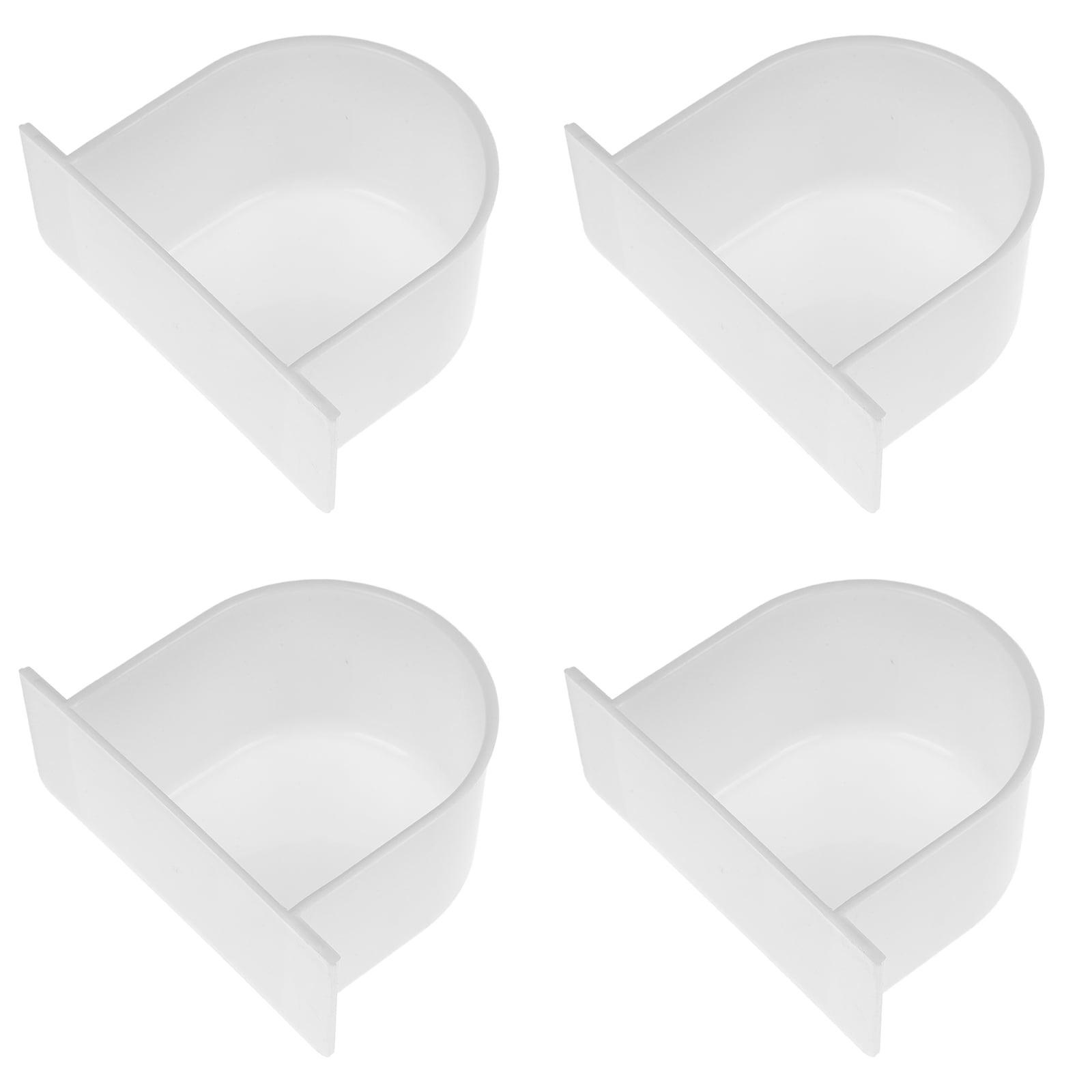 HEMOTON 4 Pcs Bird Food Dishes for Cage Feeder Semicircle Container ...