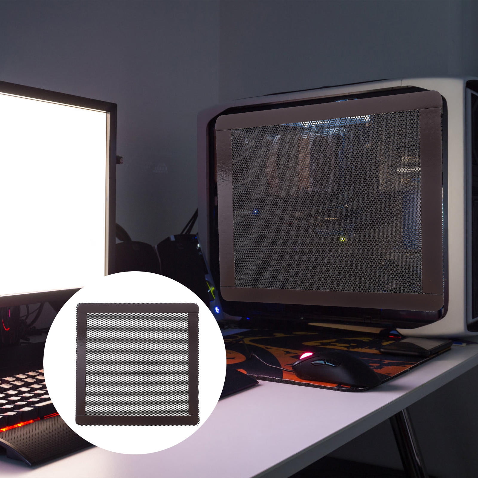 HEMOTON 4 Pcs Computer Host Dust Net PVC Material Filter Magnetic ...