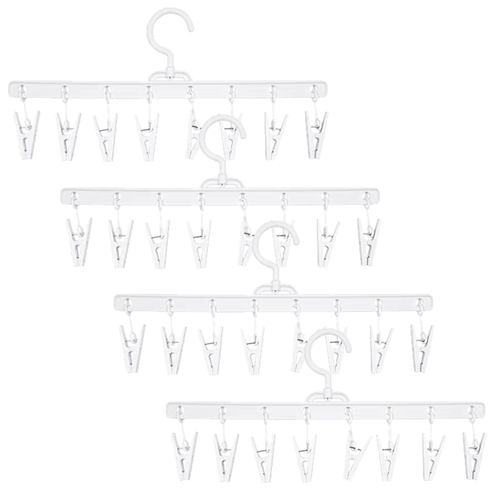 HEMOTON 4 Pcs Drying Rack Clips Towel Racks for Bathroom Clothes ...