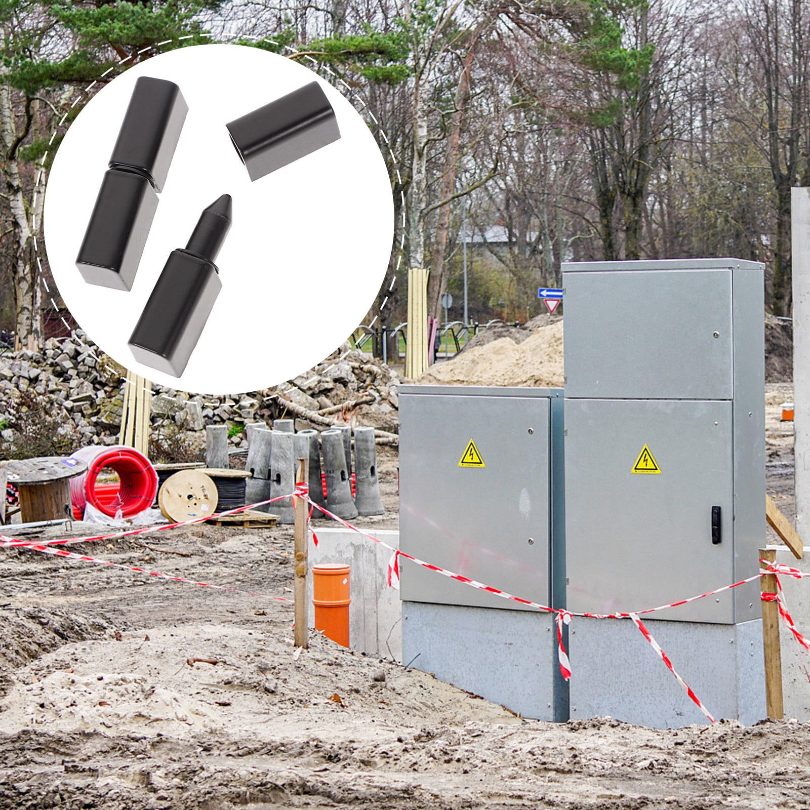 HEMOTON 4 Pcs Electric Cabinet Hinge Heavy Duty Hinges Door Black ...