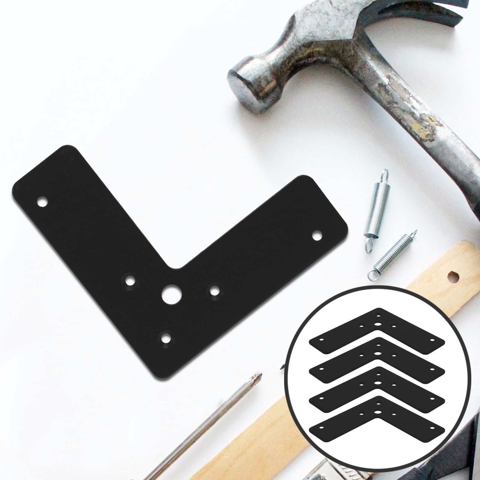 HEMOTON 4 Pcs Galvanized Brackets for Braces L-shaped Corner Code ...