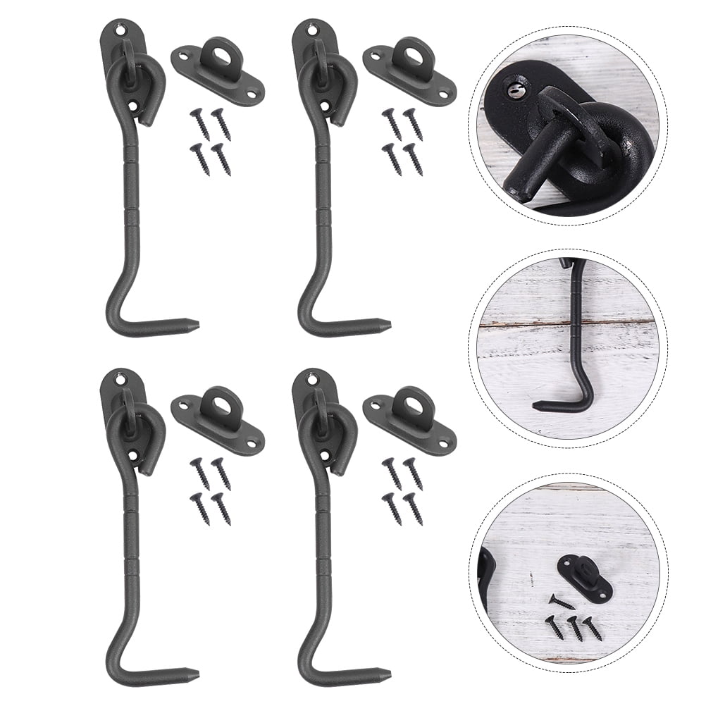 HEMOTON 4 Pcs Hanging Stainless Steel Window Catch Latch Lock Gate ...