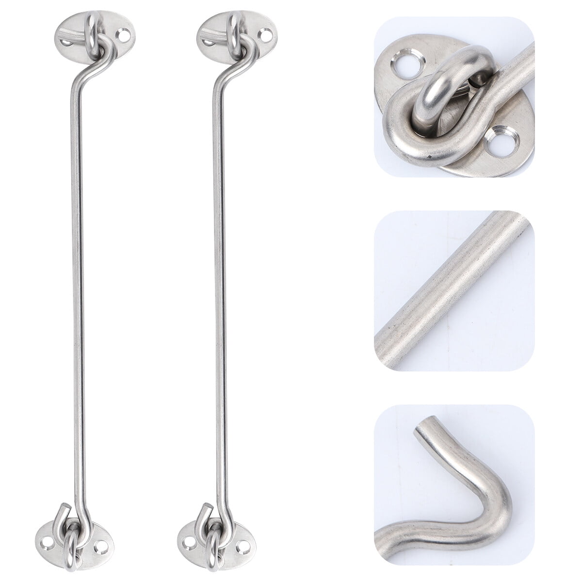 HEMOTON Set of 4 Stainless Steel Hooks for Air Conditioner and Door Use ...