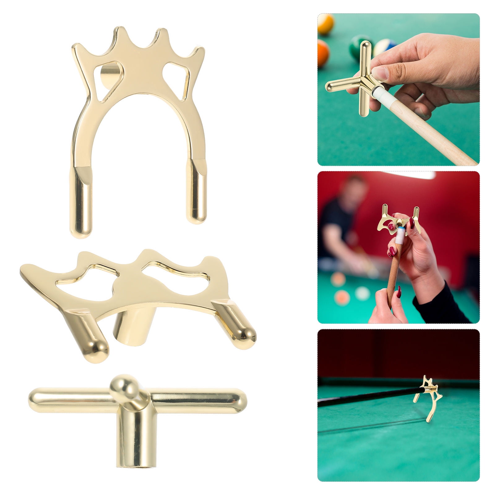 HEMOTON 4 Pcs Pool Bridge Billiard Rack Portable Billiards Bridge 9 ...