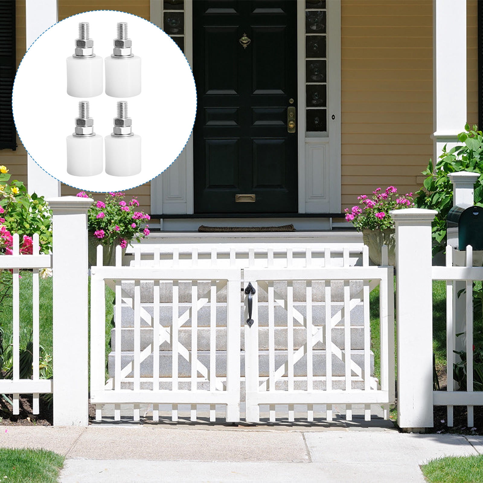 HEMOTON 4 Pcs Rollers Nylon Chuck Sliding Gate Rail Door Pulley ...