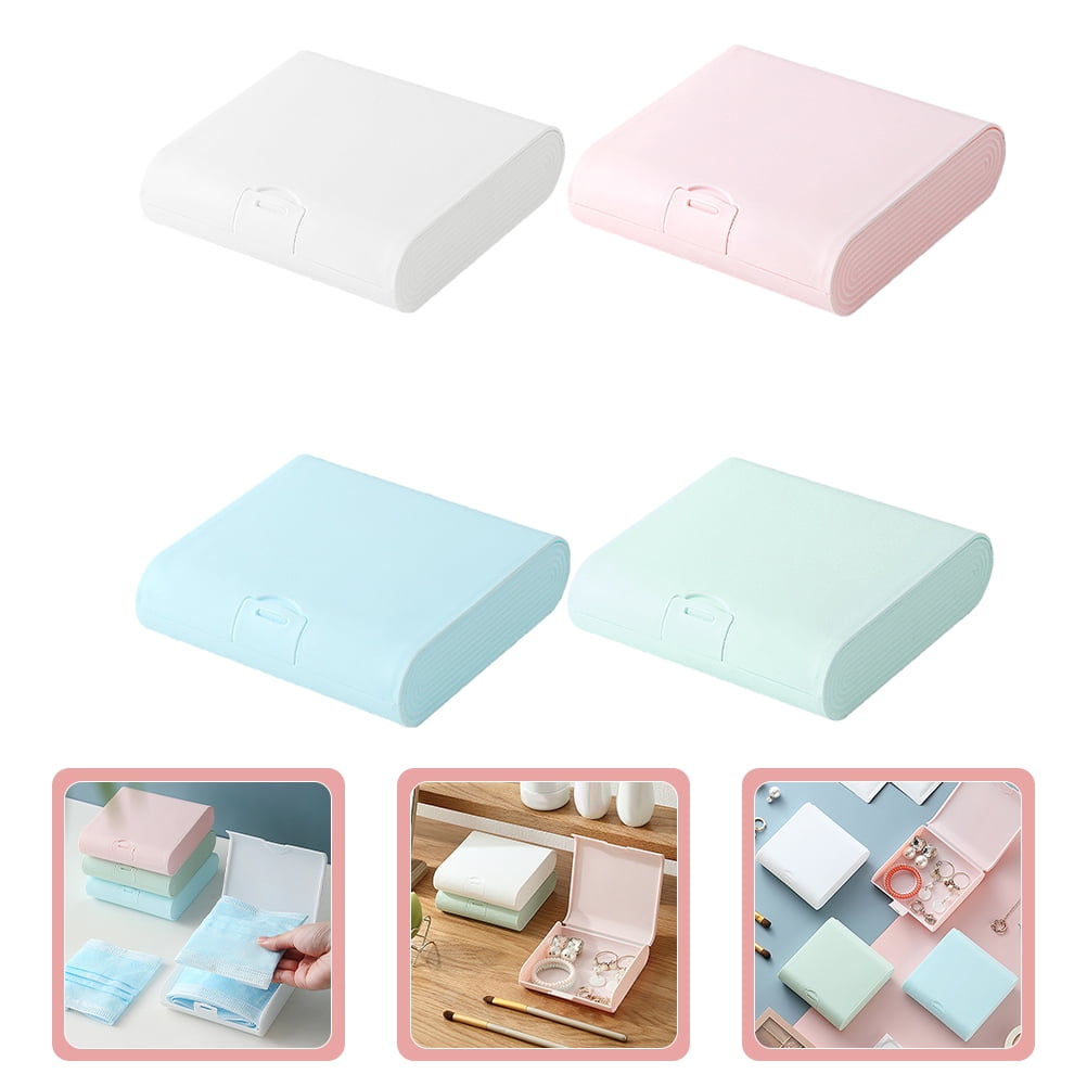 HEMOTON 4 Pcs Sanitary Napkin Storage Box Jewelry Organizer Stackable ...