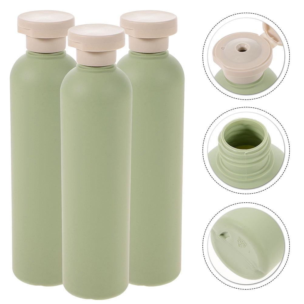 Phenofice Round Shoulder Flip Cap Travel Shampoo Bottle PP 4Pcs 7.5X1 ...