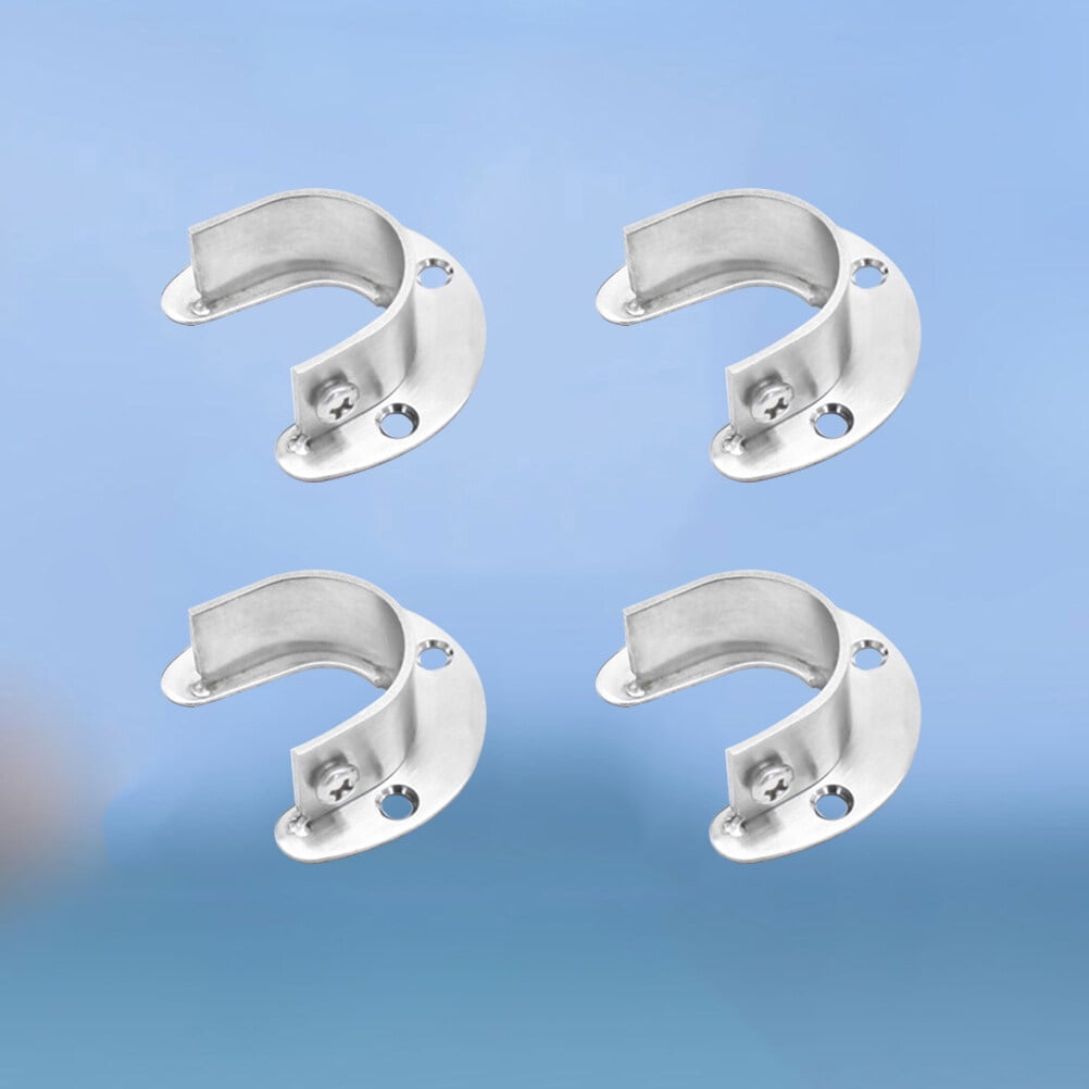 Hytrove Closet Rod Bracket Small Hanging Rod Support Stainless Steel ...