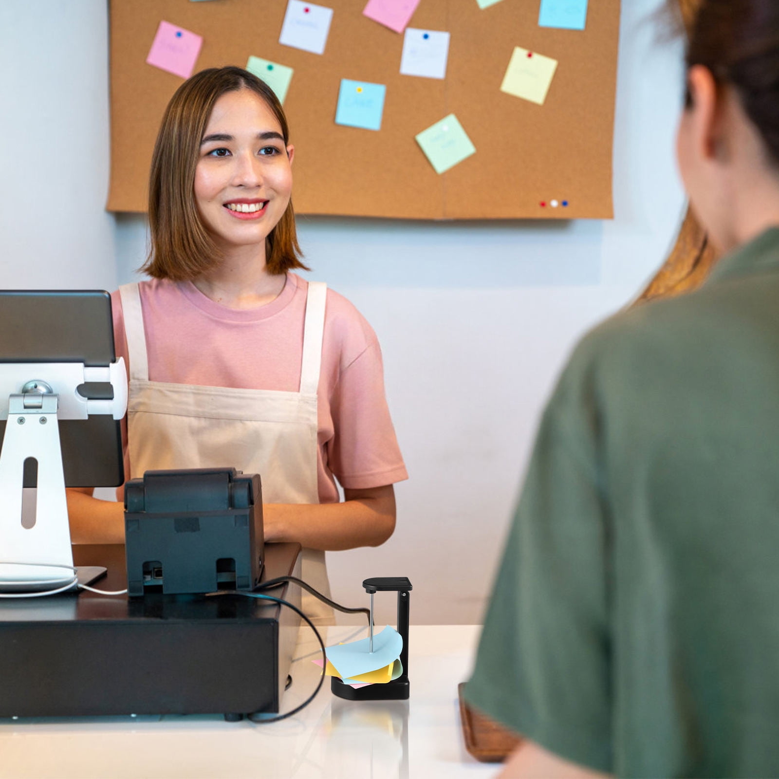 HEMOTON 4 Pcs Ticket Spikes Desk Receipt Holder with Protective Cover ...