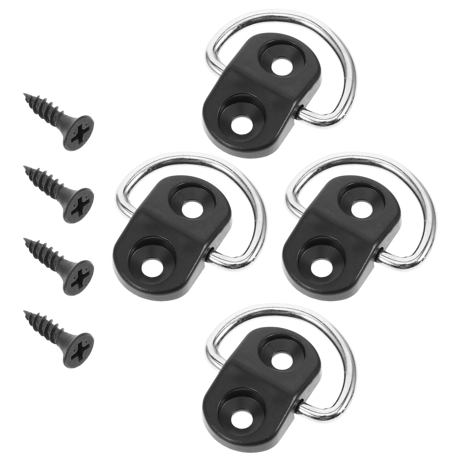 HEMOTON 4 Pcs Trailer Tie down Rings Trunk Anchors Galvanized Car Bed ...