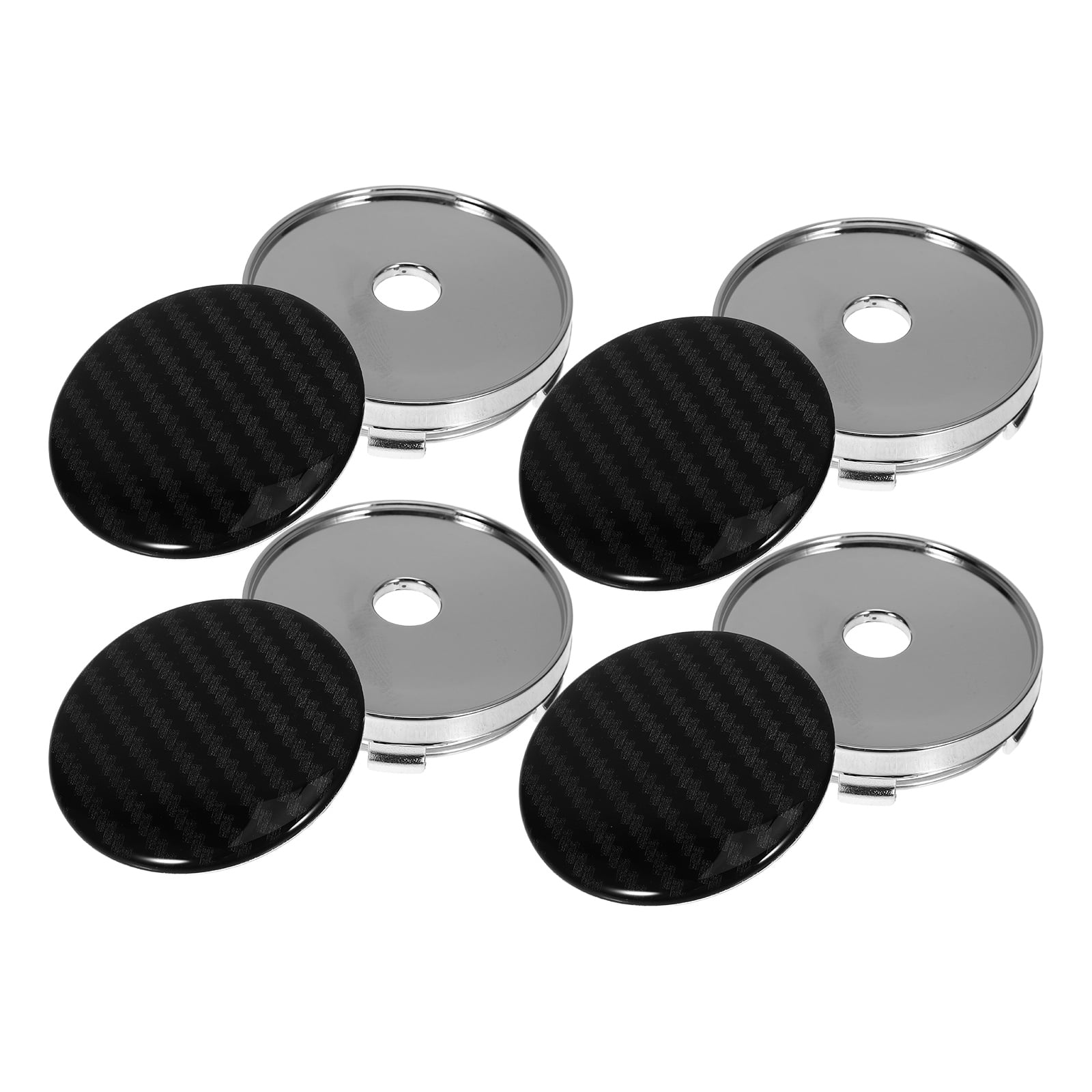 HEMOTON 4 Pcs Vehicle Rim Caps Hub Center Cap 6.00X6.00X1.9CM Silver ...