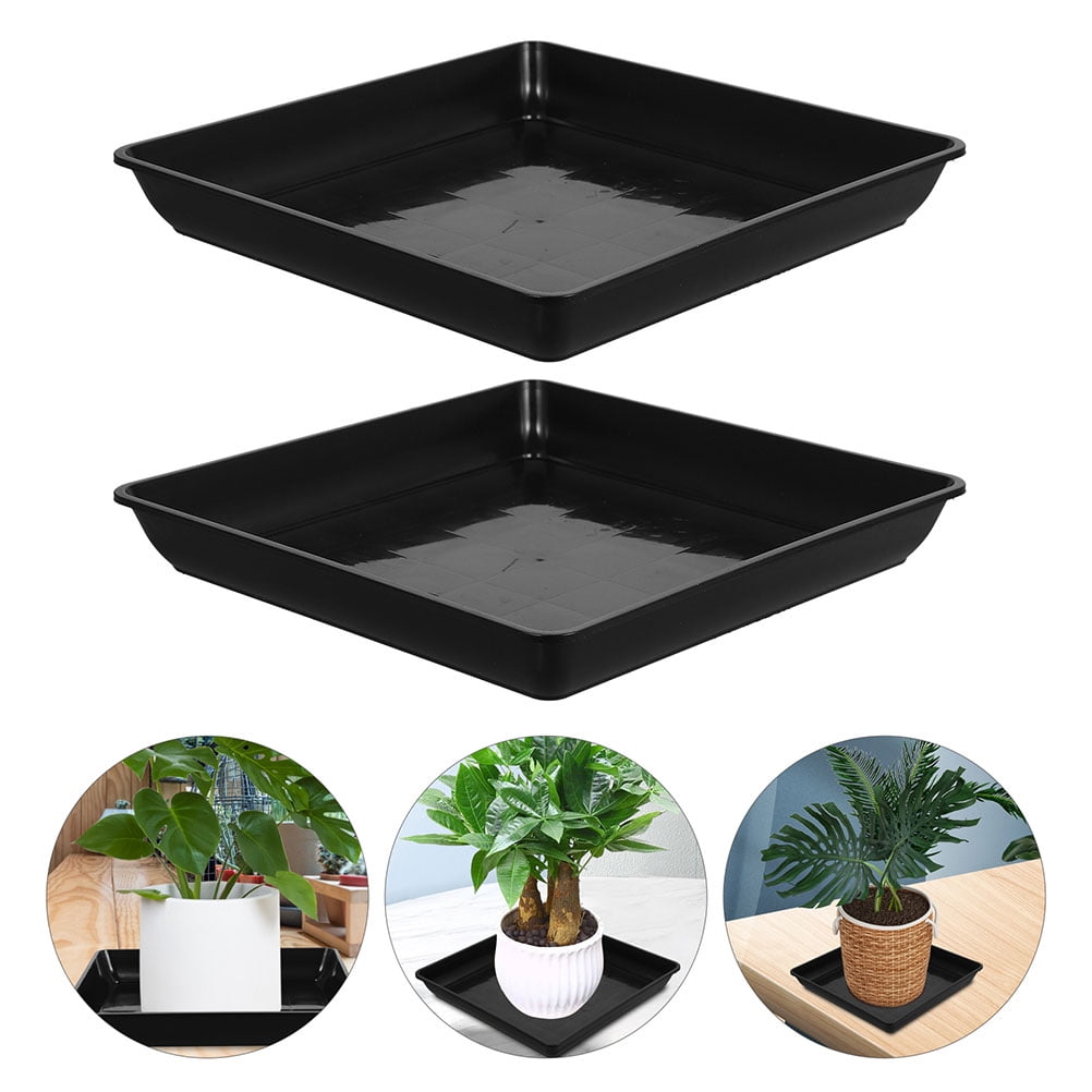 HEMOTON 4 Pcs Water Trays for Indoor Plants Clear Saucers Liners Small ...