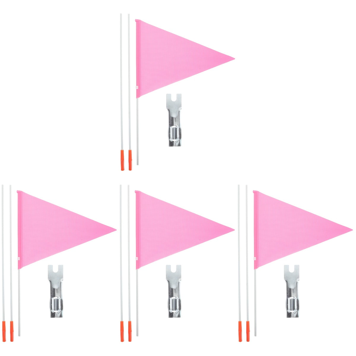 SOPOTUTU 4 Sets Pink Bike Safety Flag with Pole for Strong Wind Resistance Cycling - Walmart.com