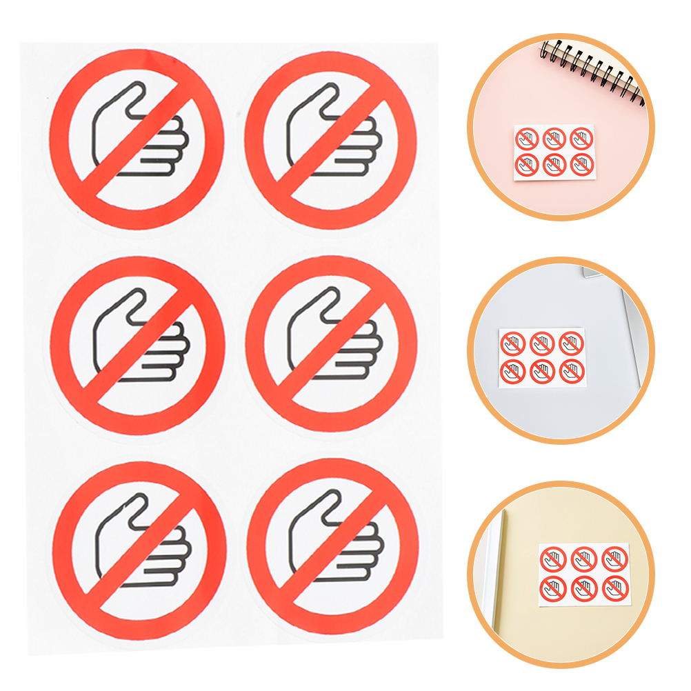 HEMOTON 4 Sheets Do Not Touch Warning Stickers Self Adhesive Safety ...