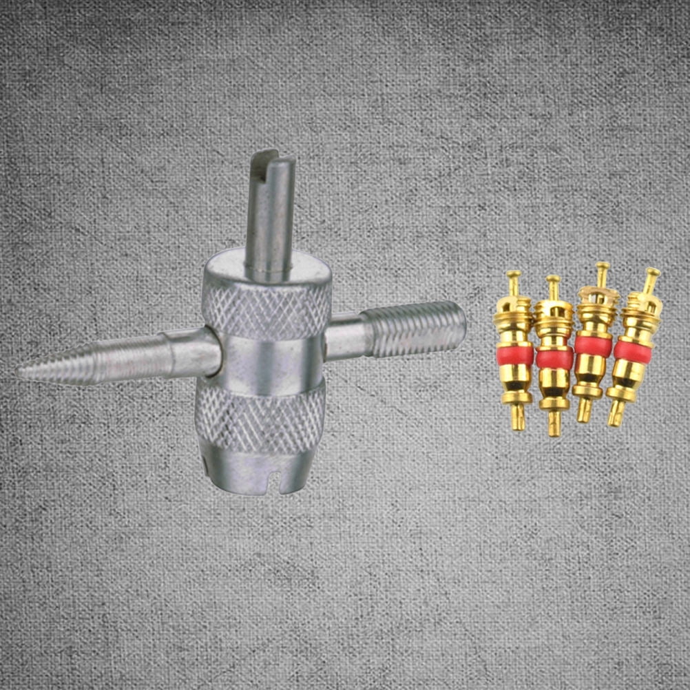 HEMOTON 4 in Car Tire Repair Kit Tires Valve Core Tool Set - Walmart.com