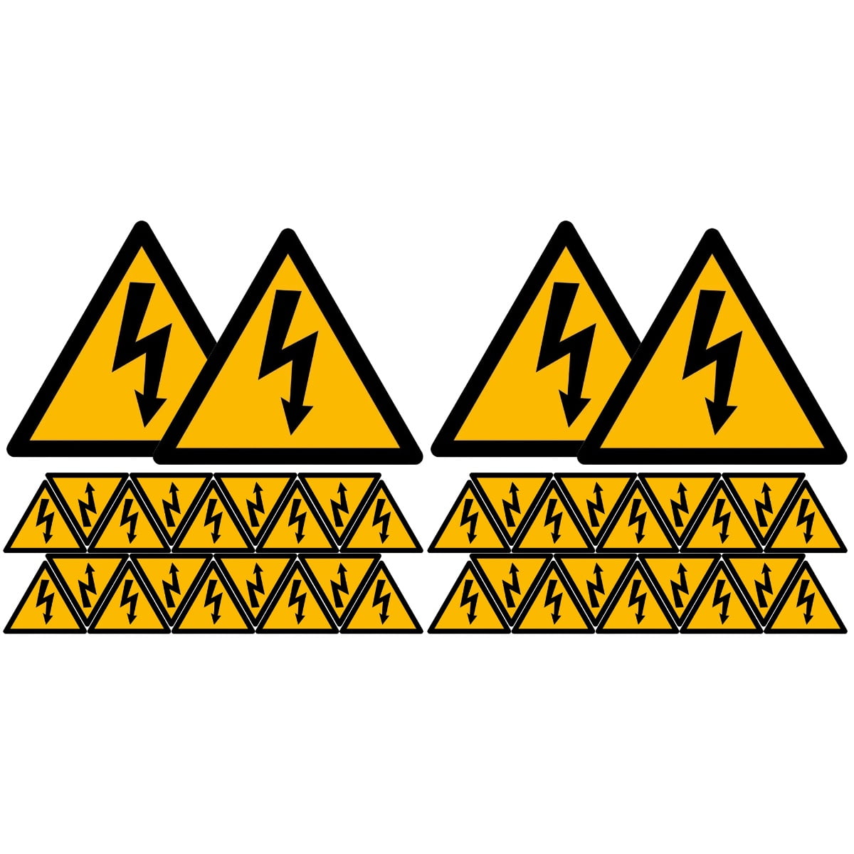 HEMOTON 40 Sheets of Self Adhesive Caution Stickers Electric Fence ...