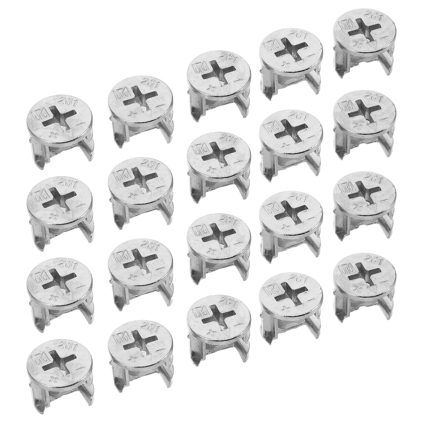 SOPOTUTU 40pcs Furniture Fittings Shaft Silver Zinc Alloy Cam ...