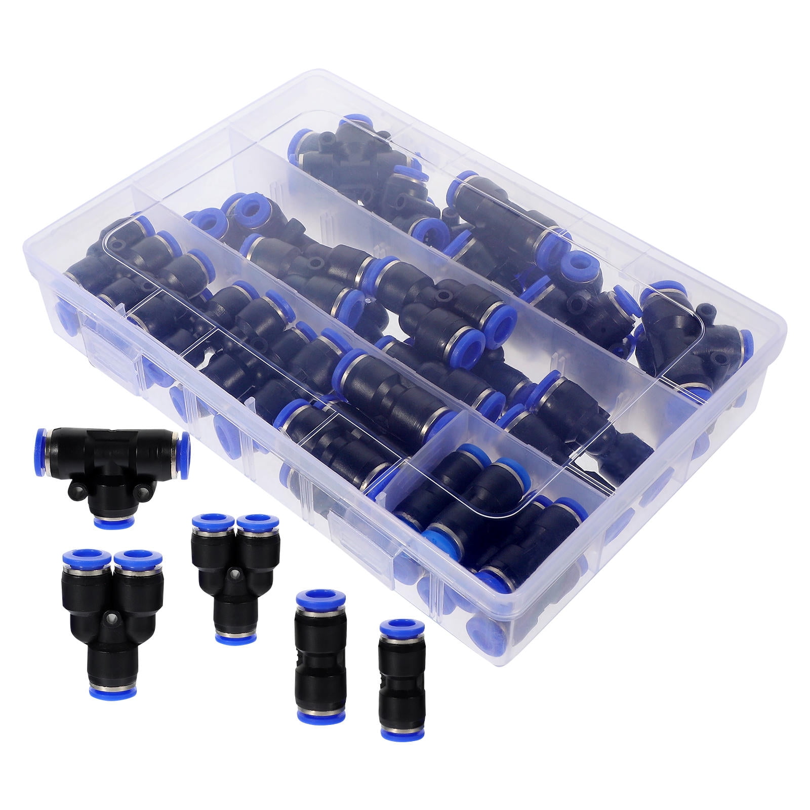 HEMOTON 42pcs Quick Connect Fittings Pneumatic Push To Connect Copper ...