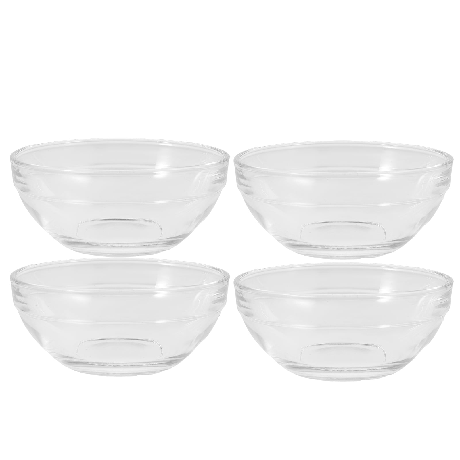 HEMOTON 4PCS Mini Glass Bowls Small Prep Dishes Stackable Dipping Bowls ...