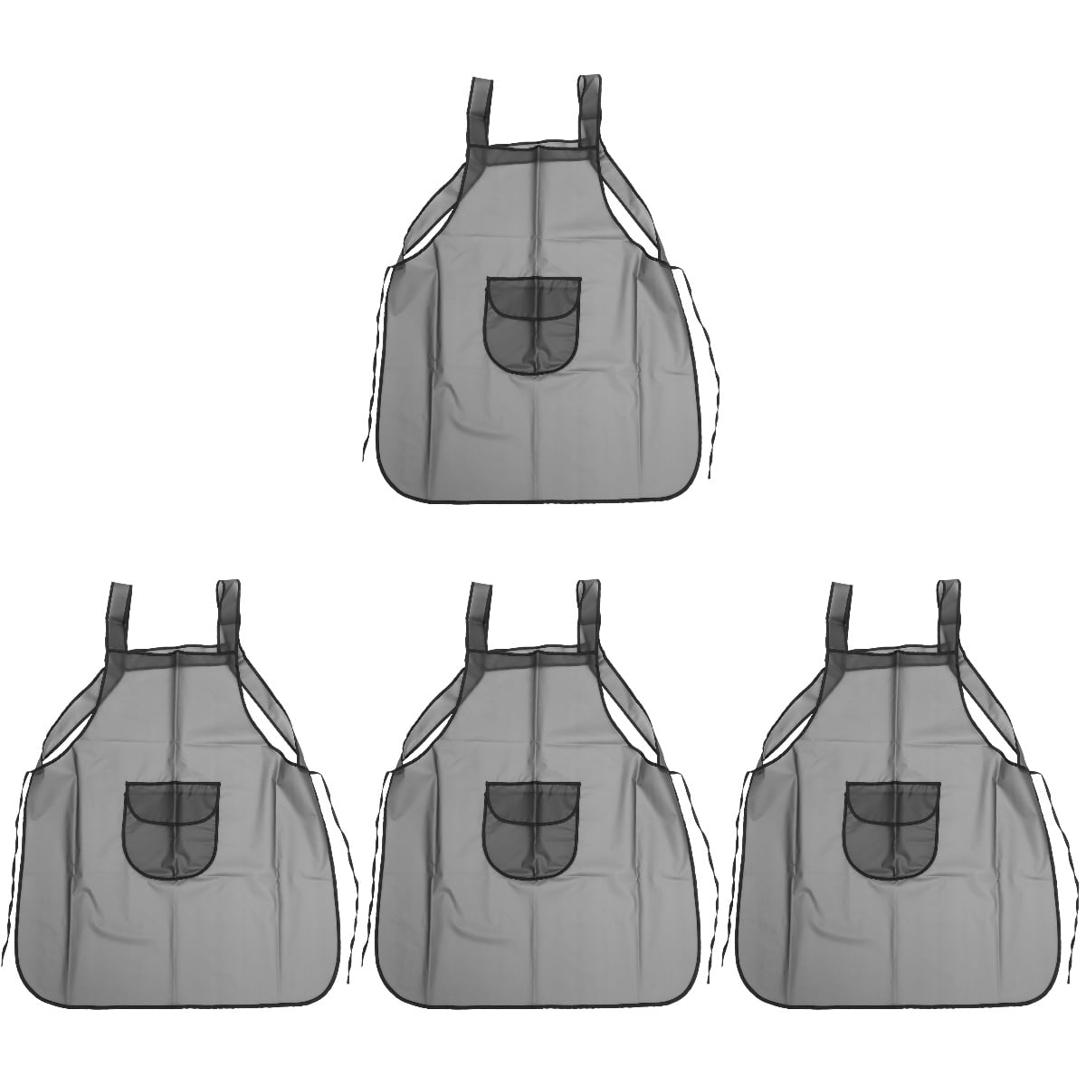 RENACLIPY Grey TPU Barber Apron with Large Pockets, Breathable ...
