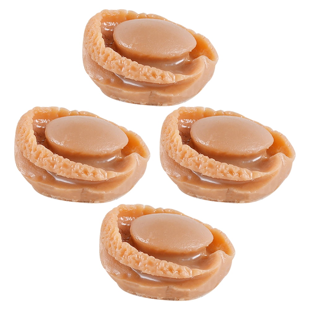 HEMOTON 4pcs Doll House Miniature Abalone Models Food Decorations Mini ...