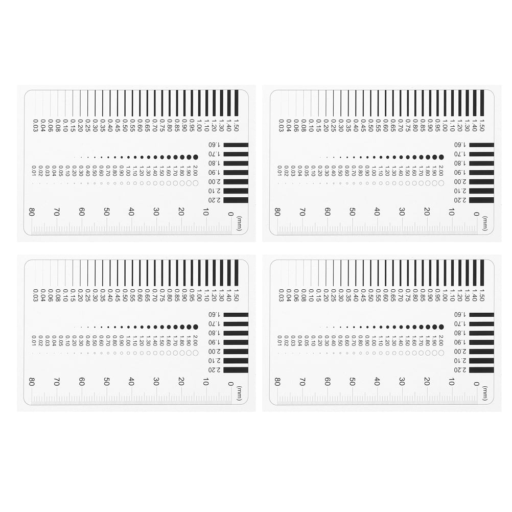 HEMOTON 4pcs High Accuracy Transparent Measuring Ruler Diameter And ...