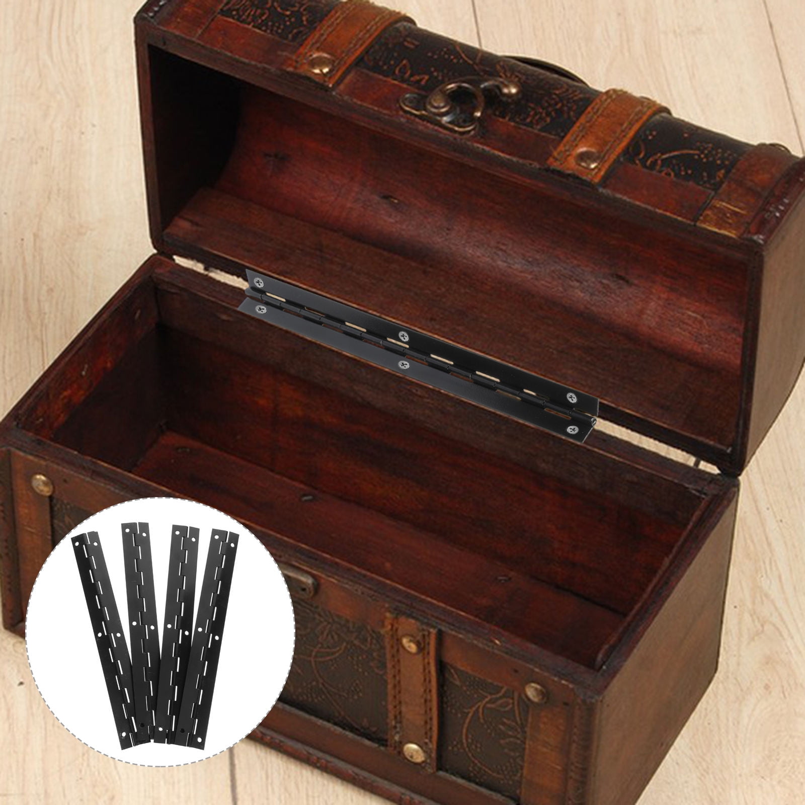 HEMOTON 4pcs Jewelry Box Hinges Metal Hinge Jewelry Case Hinges Long ...