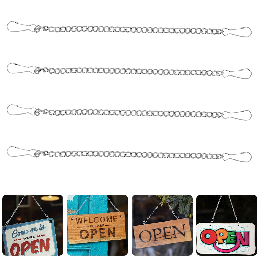 HEMOTON 4pcs Metal Hanging Chains For Garden Plants Garden Banner ...
