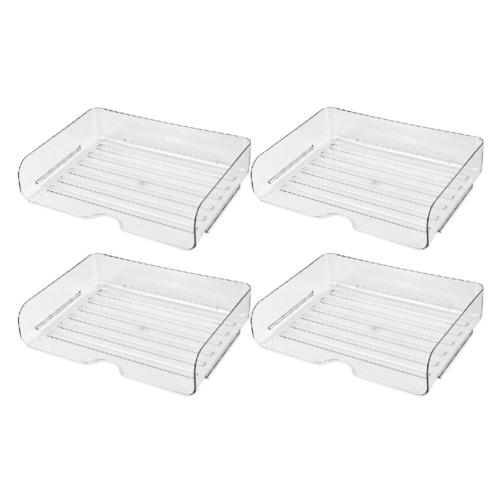 HEMOTON 4pcs Office Tray Stackable File Trays Paper Organizer Office ...