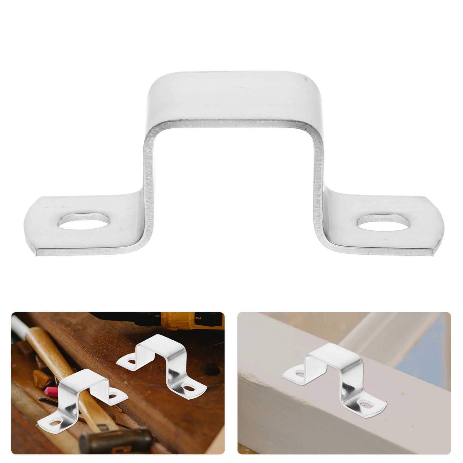 HEMOTON 4pcs Pipe Clamp Square Tube Clamp Bracket Tube Mount Clip Pipe ...