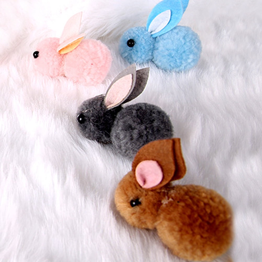 HEMOTON 4pcs Rabbit Hair Barrettes Bunny Carrot Hair Clip Cartoon Hair ...