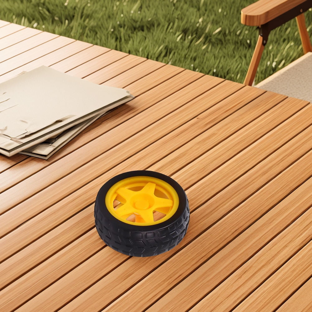 HEMOTON 4pcs Tiny Rc Car Toy Tire Accessories Wheels Small Plastic ...