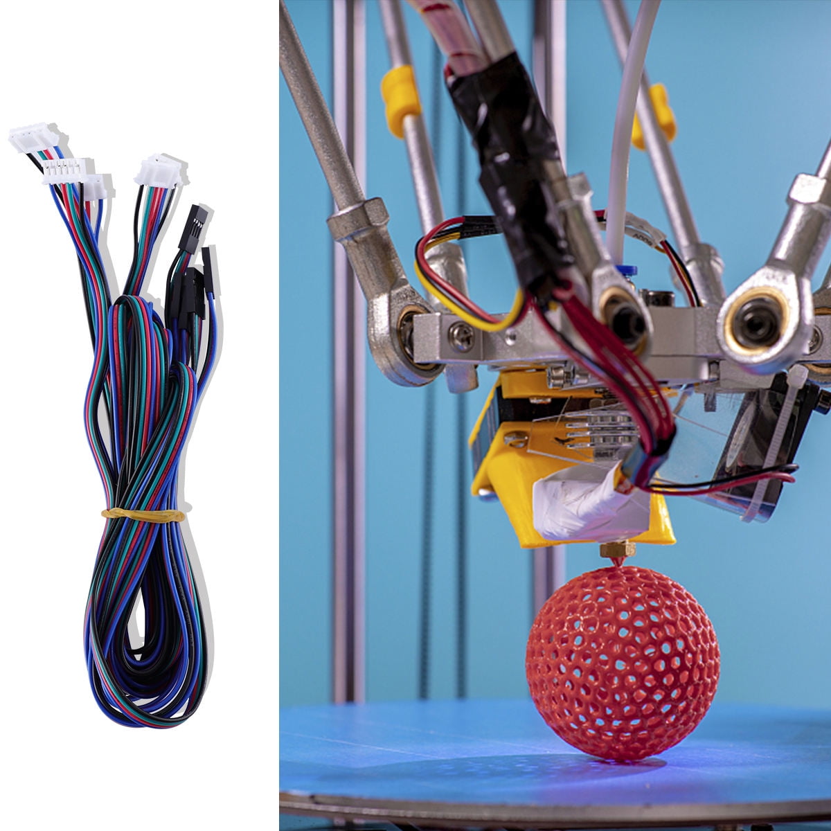 HEMOTON 5 3D Printer Stepper Motor Cables with Copper Core to 6pin ...