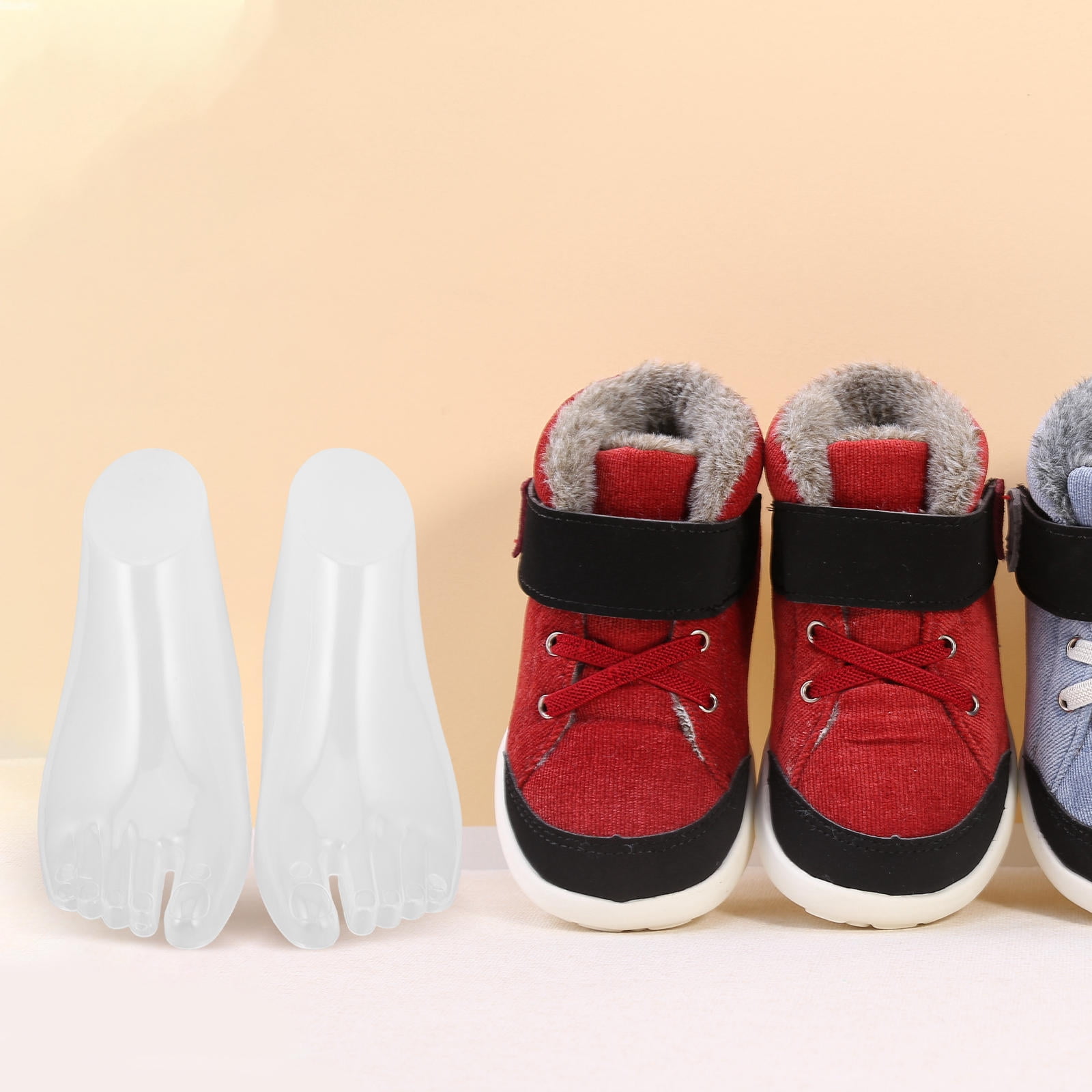 SOPOTUTU 5 Pairs Clear PVC Foot Forms for Children's Shoe and Sock ...