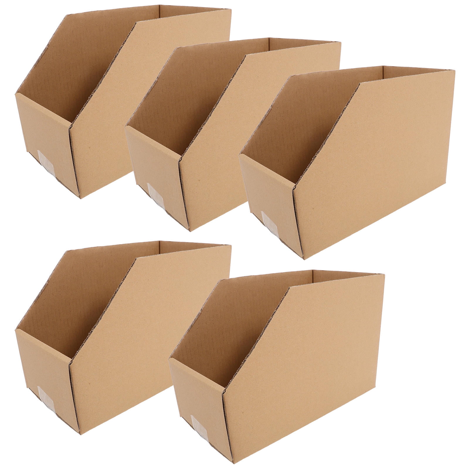 HEMOTON 5 Pcs Corrugated Cardboard Bin Small Boxes for Sorting Light ...