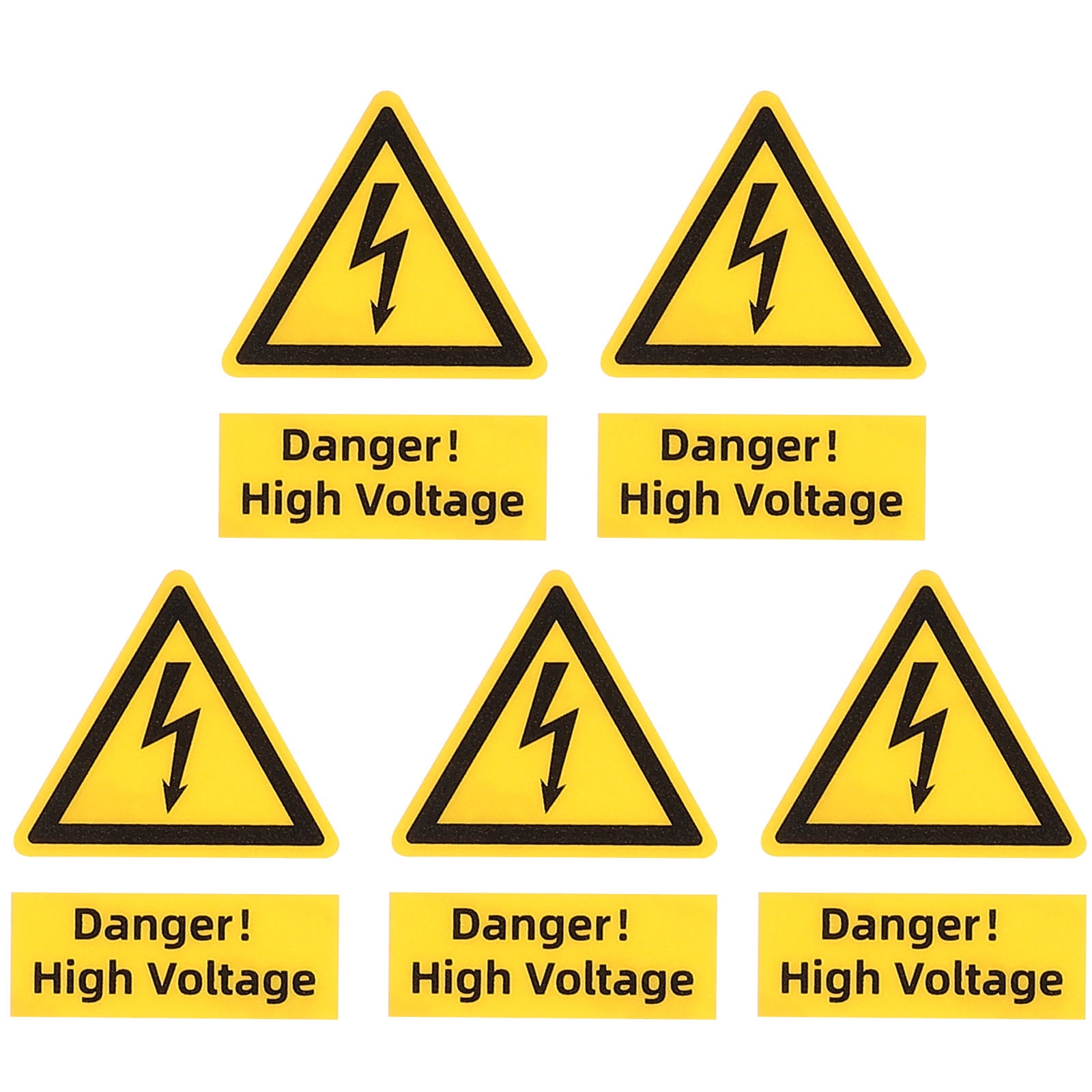 HEMOTON 5 Pcs Electrical Panel Label High Voltage Warning Labels Please ...
