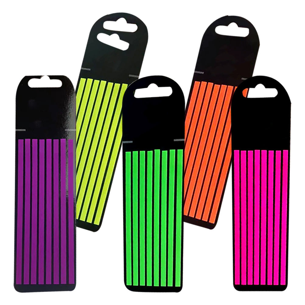 HEMOTON 5 Sheets Label Highlighter Strips Notes Stickers Fluorescent ...