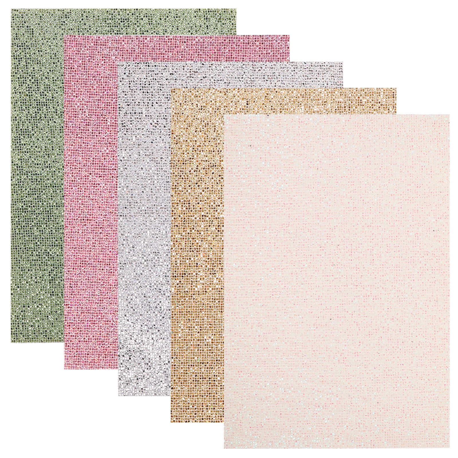 HEMOTON 5 Sheets of Glitter Leathers Glitter Faux Leather Sheets Crafts ...