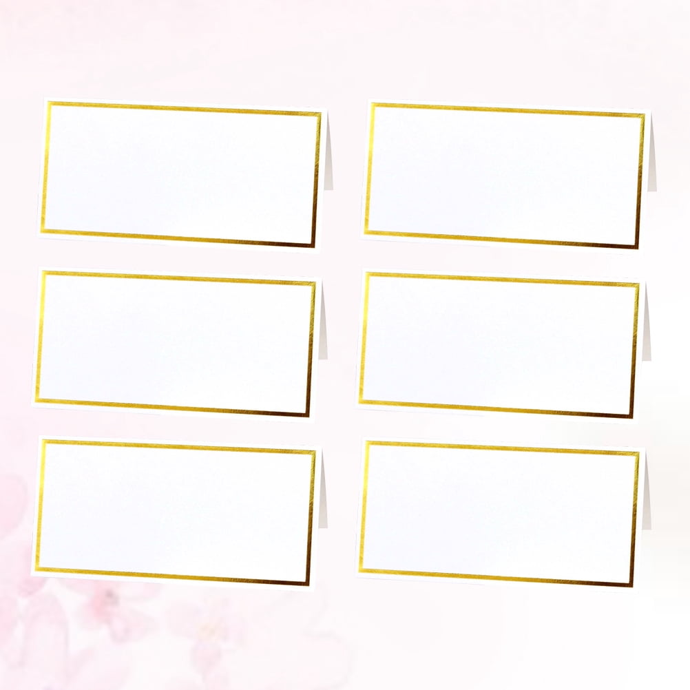 HEMOTON 50 PCS Bronzing Seat Card Table Name Cards 10*10cm - Walmart.com