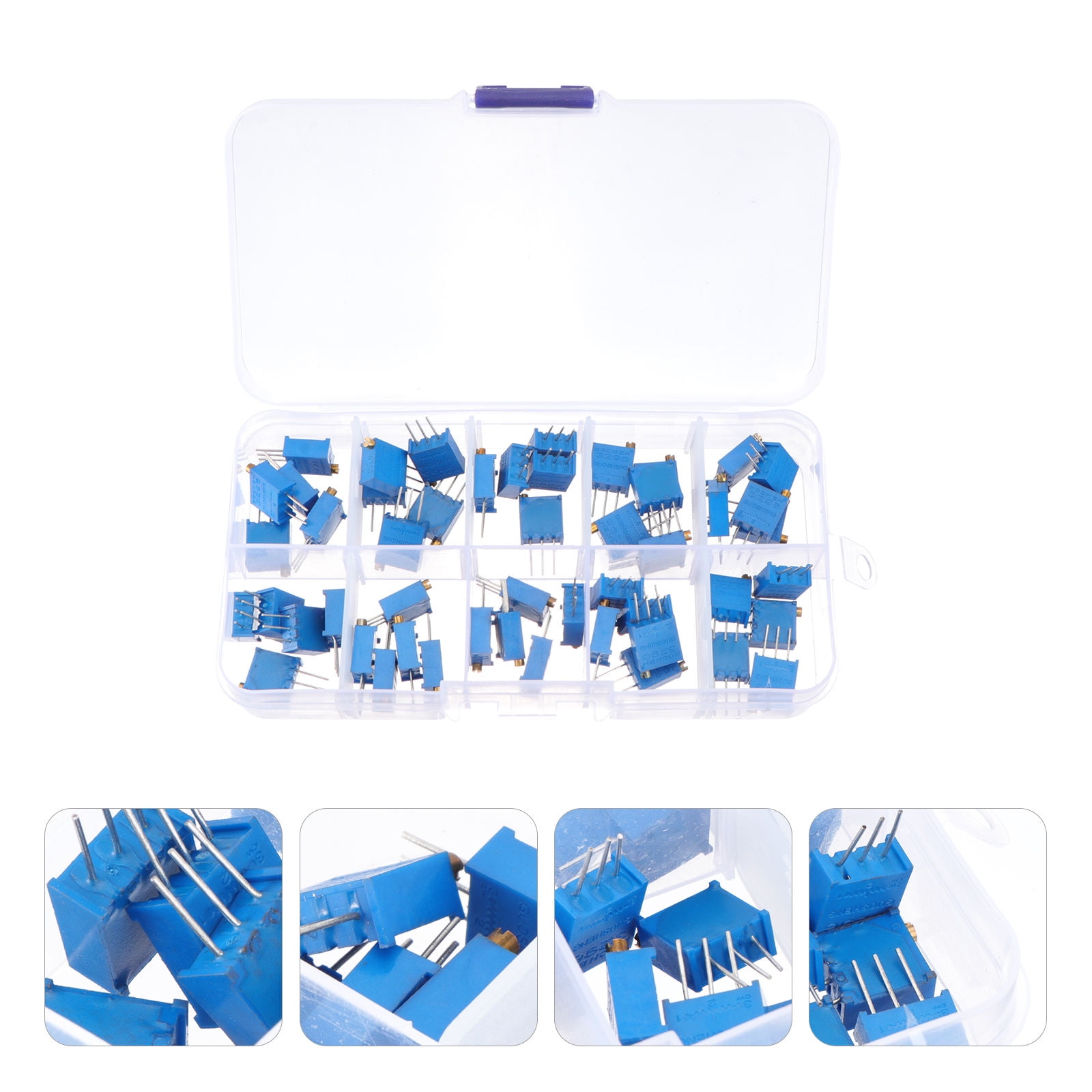 HEMOTON 50 Pcs Adjustable Potentiometer Resistor Trim Potentiometer for ...