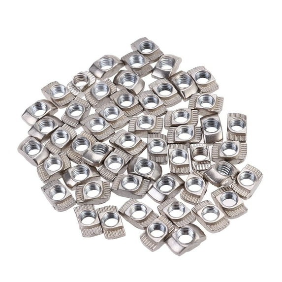 HEMOTON 50 Pcs Extrusions Nut Fastener Aluminum Profile Nuts - Walmart.com