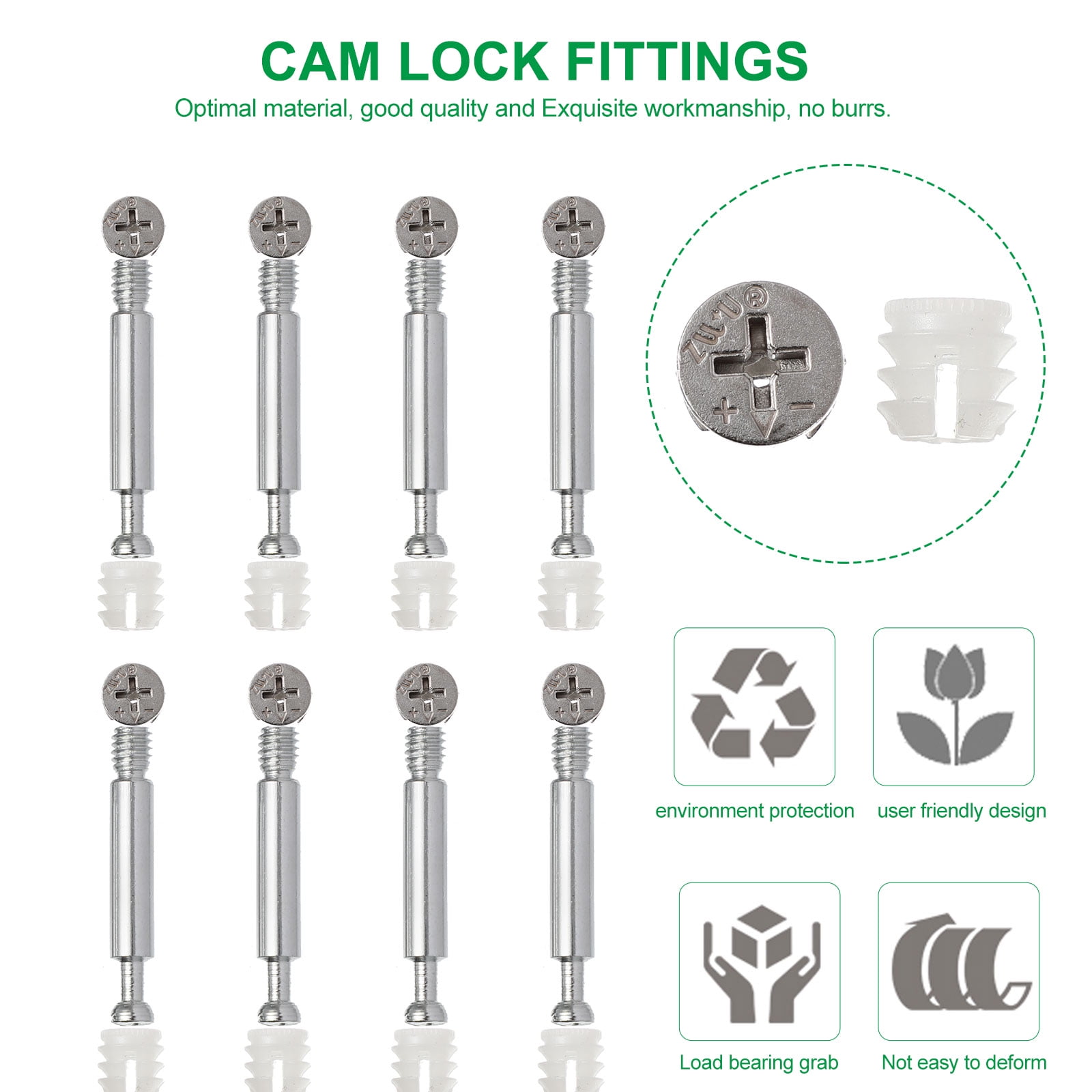 HEMOTON 50 Pcs Furniture Locking Bolt Connector Panel Connectors ...