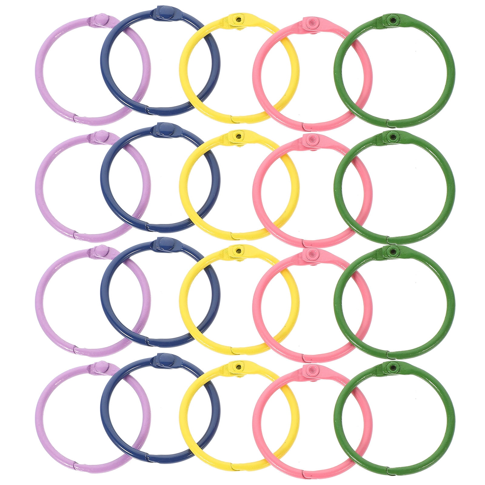 HEMOTON 50 Pcs Hanging Assorted Loose-leaf Binder Rings Split Office ...
