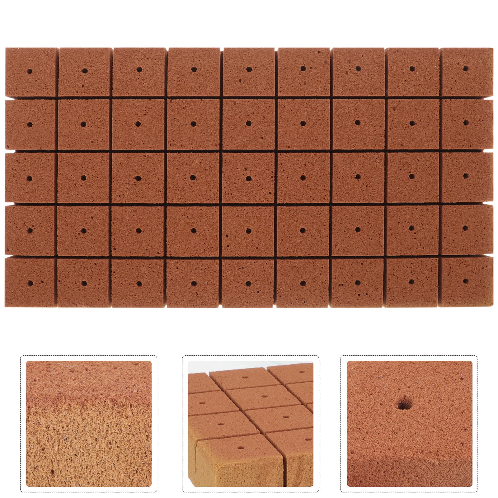 HEMOTON 50 Pcs Nutrient Soil Block for Flower Pot Inserting Blocks ...