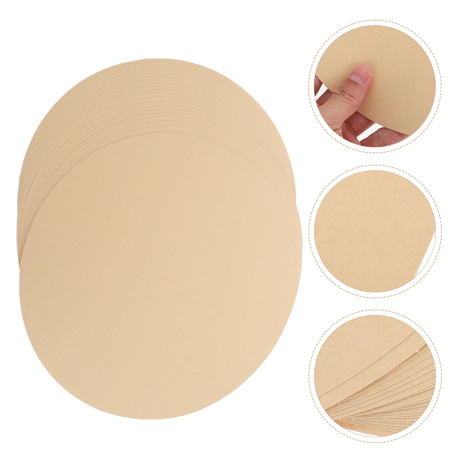 HEMOTON 50 Pcs Parchment Paper for Art Sketch Drawings Round Cardboard ...