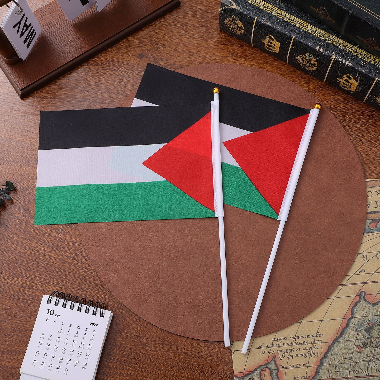 HEMOTON 50 Pcs Small Palestine Flags On Stick Hand-Waving Flag Handheld ...