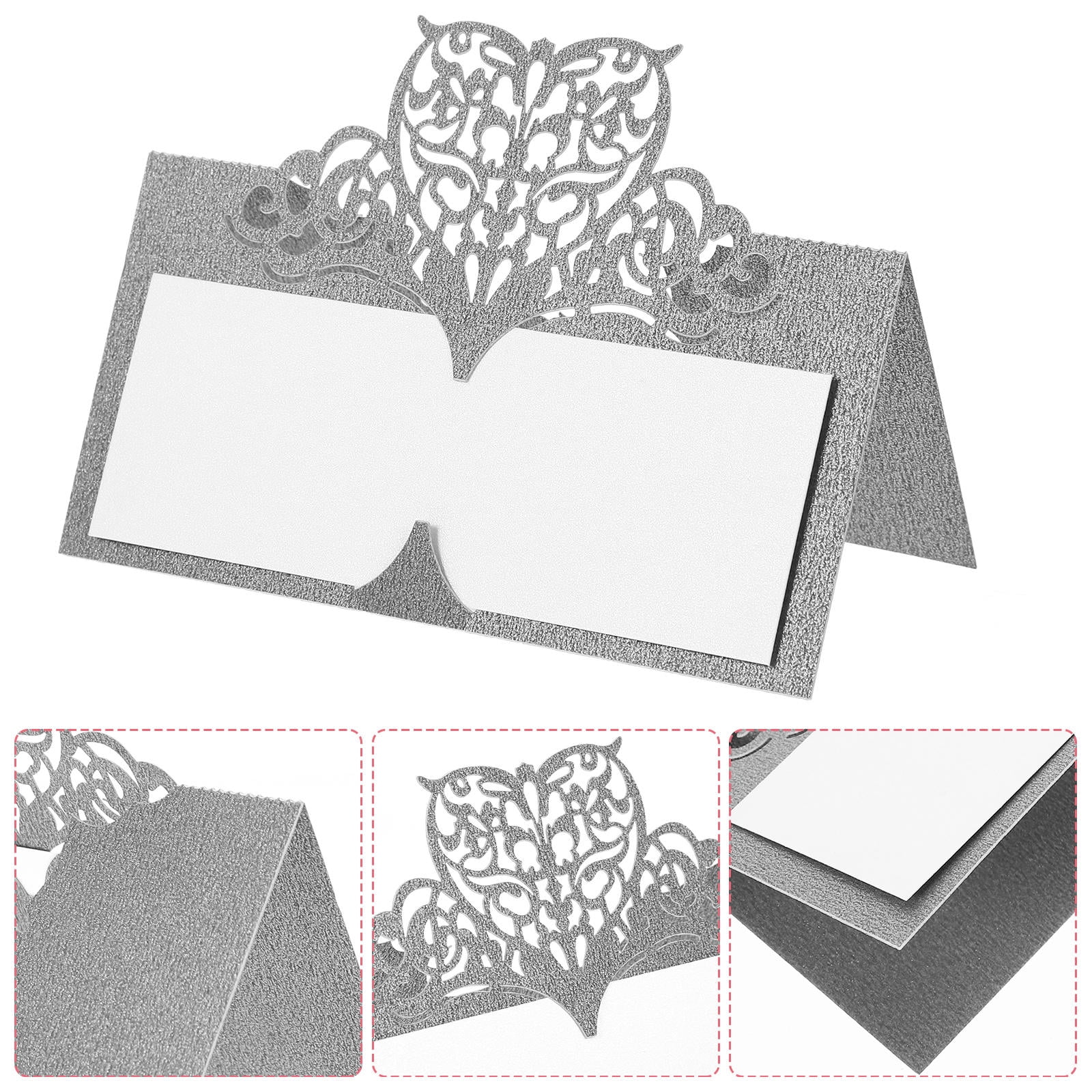 HEMOTON 50 Pcs Table Seating Place Cards for Wedding Keepsake Banquet ...