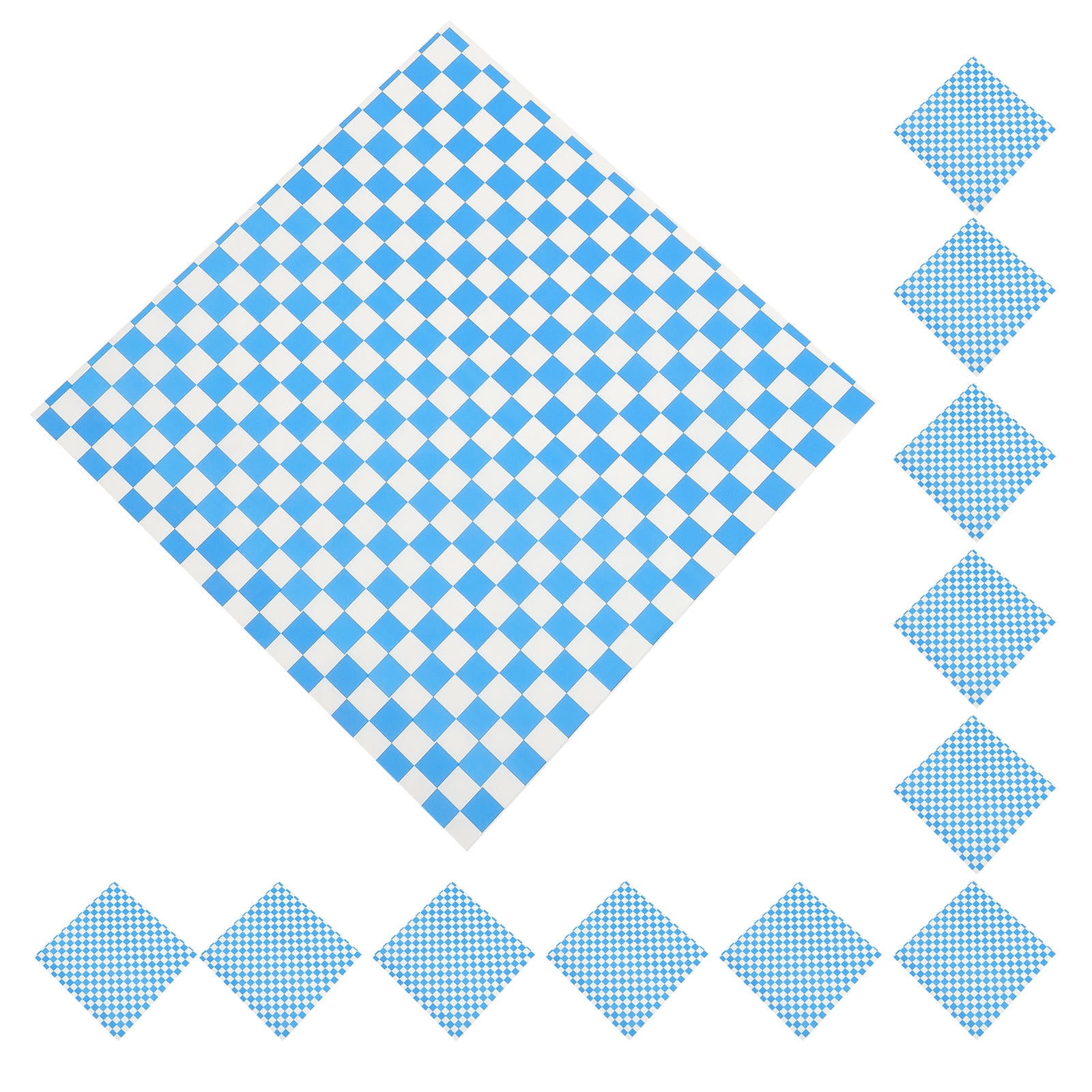 HEMOTON 50 Sheets Checkered Lattice Greaseproof Paper Cake Wrappers ...