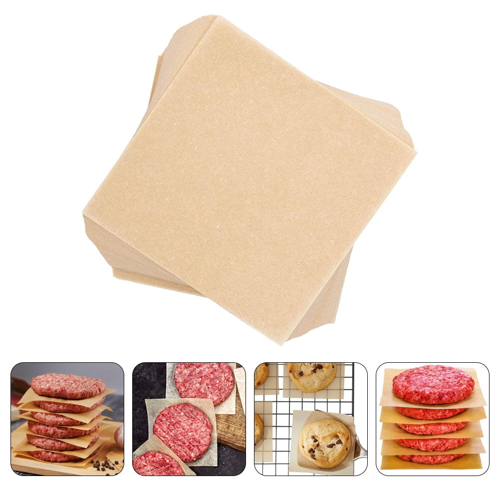 HEMOTON 500pcs Paper Squares Sheets Patty Burger Press Paper Nonstick ...